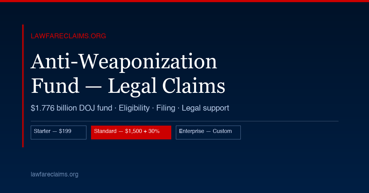 IRS Targeting Claims — Anti-Weaponization Fund